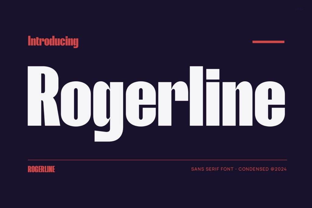 Rogerline – Modern Condensed Sans Serif – Circle Font